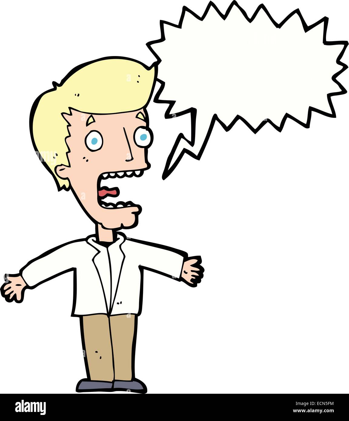 Cartoon screaming man bubble Stock Vector Images - Alamy