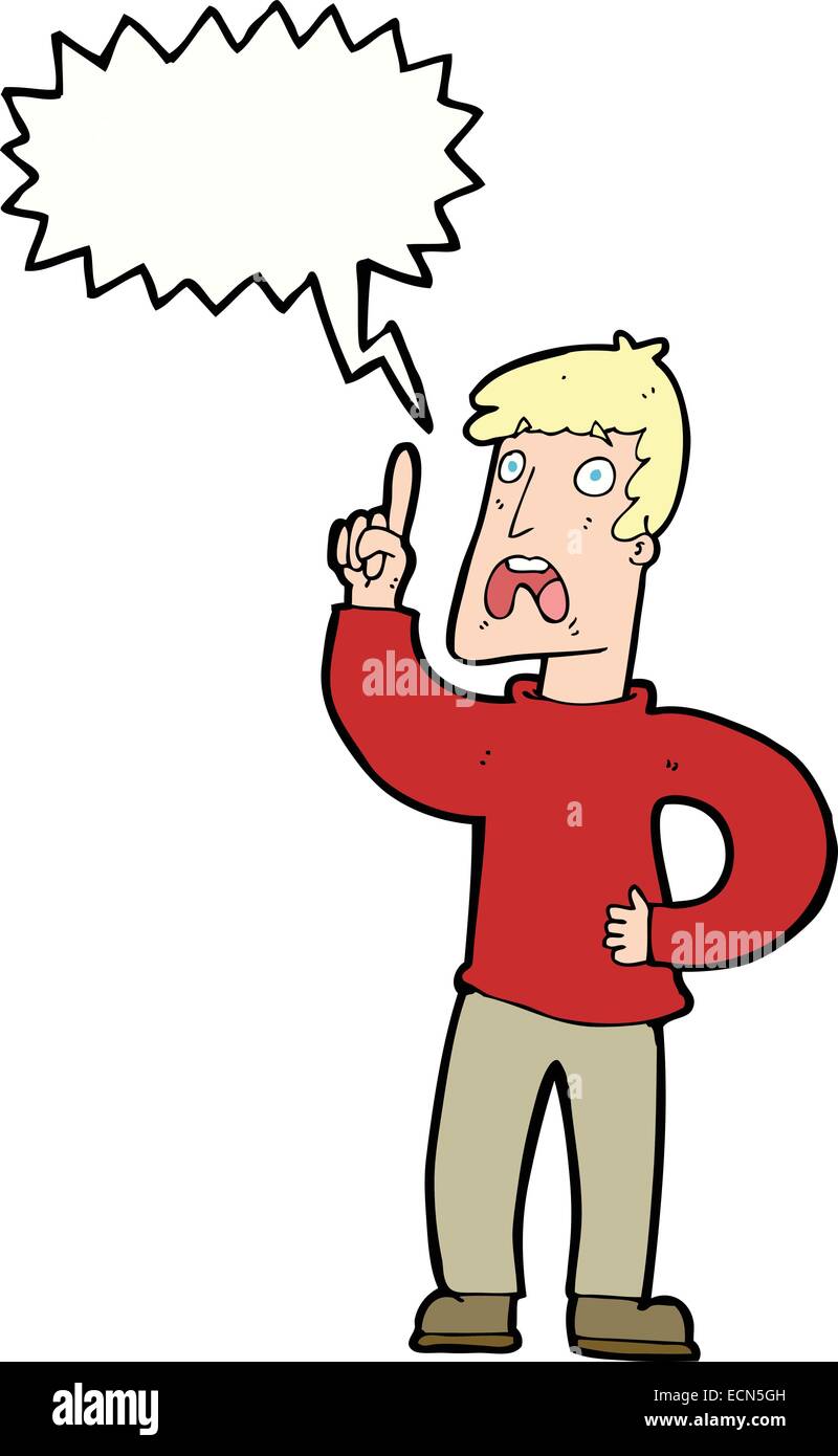 cartoon man with complaint with speech bubble Stock Vector Image & Art ...
