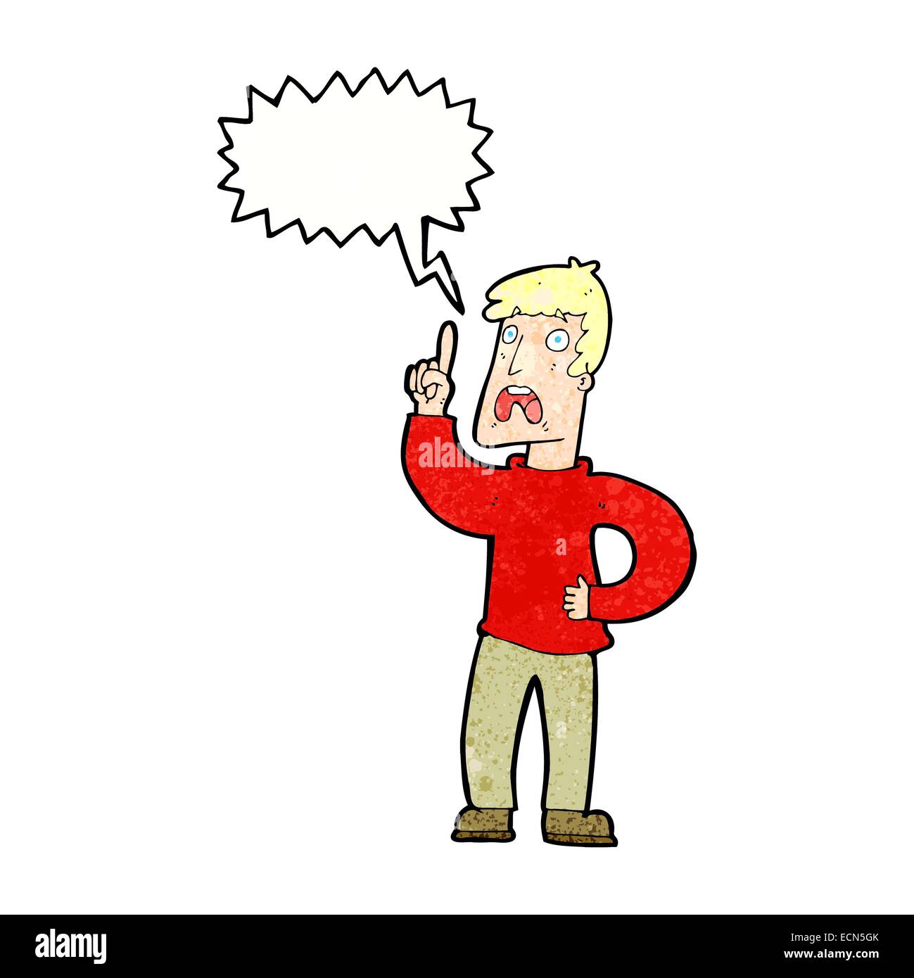 cartoon man with complaint with speech bubble Stock Vector Image & Art ...