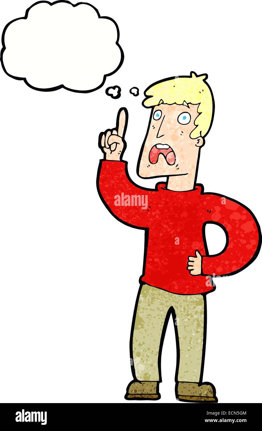 cartoon man with complaint with thought bubble Stock Vector Image & Art ...