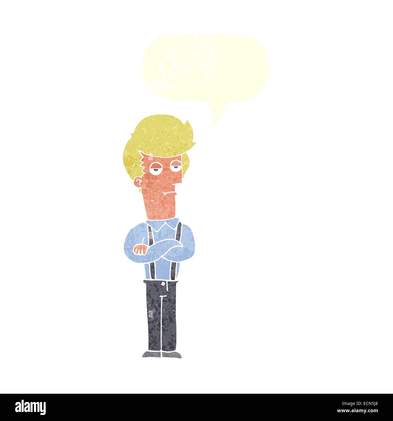 Man crossed arms bored Stock Vector Images - Alamy