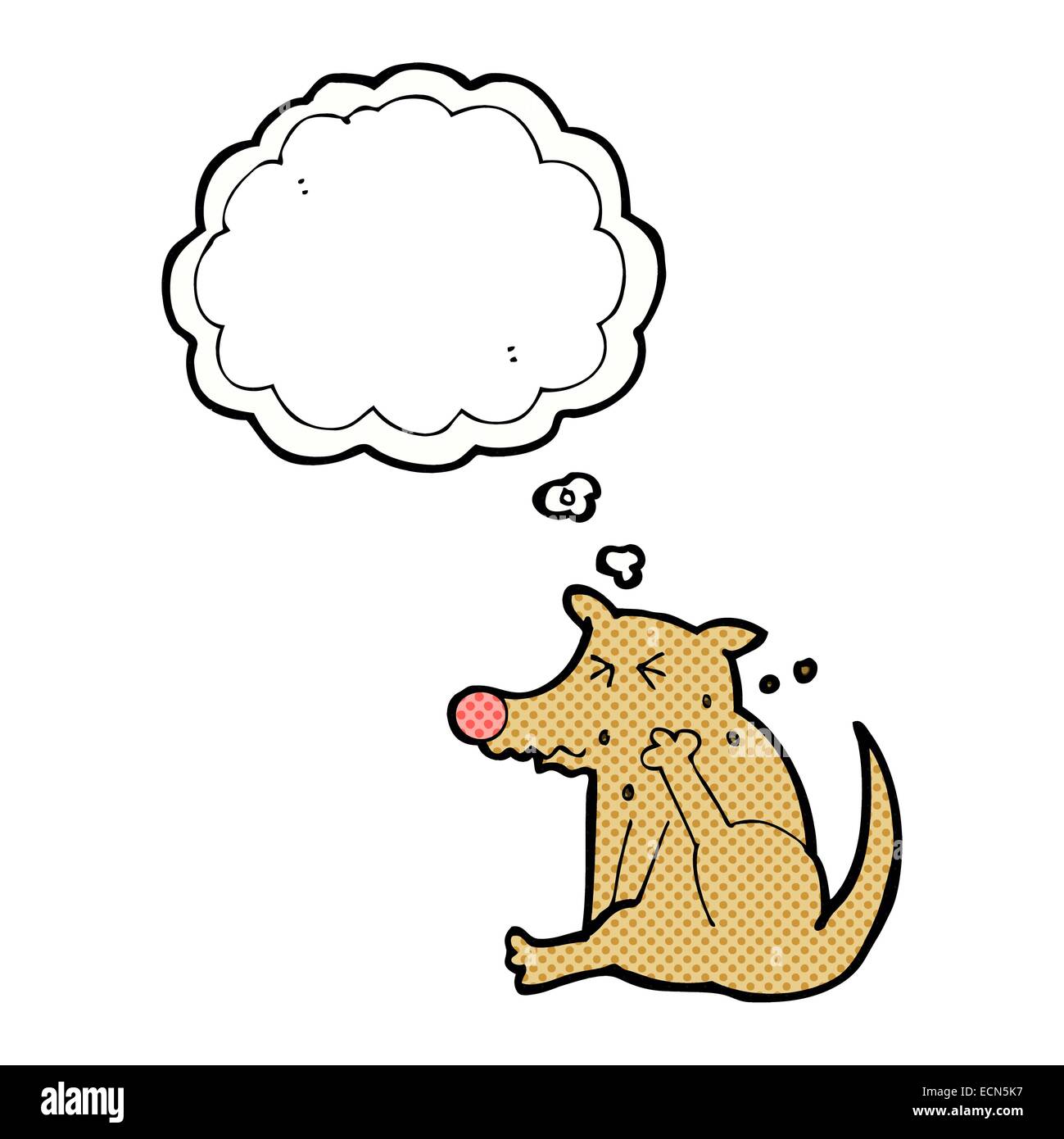 Cartoon dog scratching Cut Out Stock Images & Pictures - Alamy