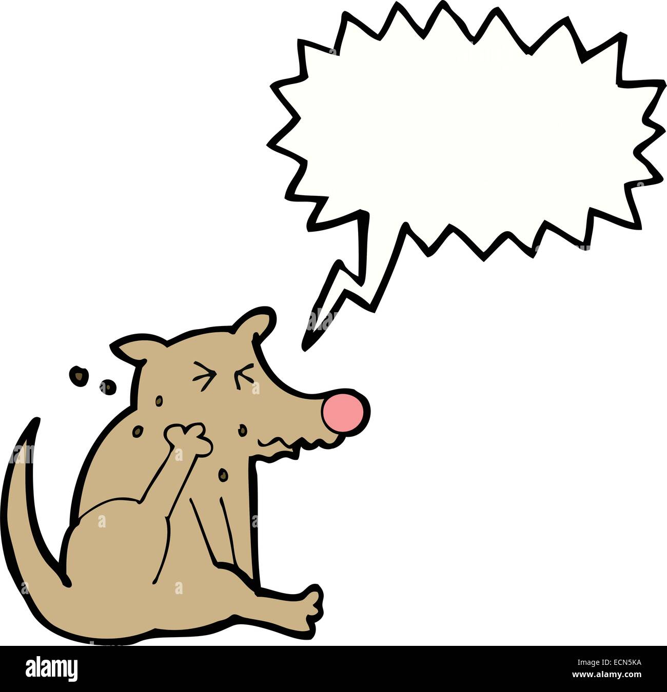 Cartoon dog scratching Cut Out Stock Images & Pictures - Alamy