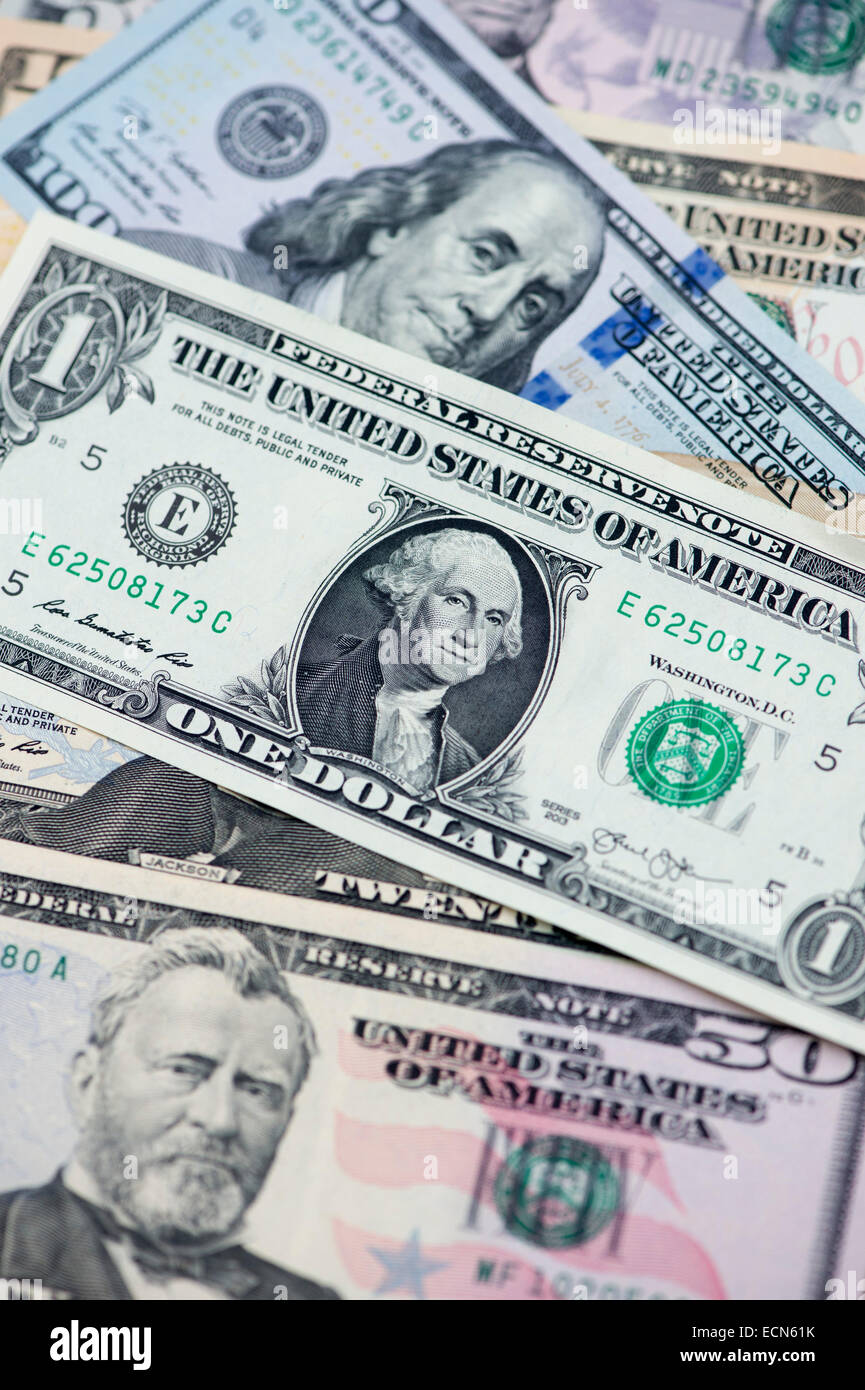 American banknotes hi-res stock photography and images - Alamy