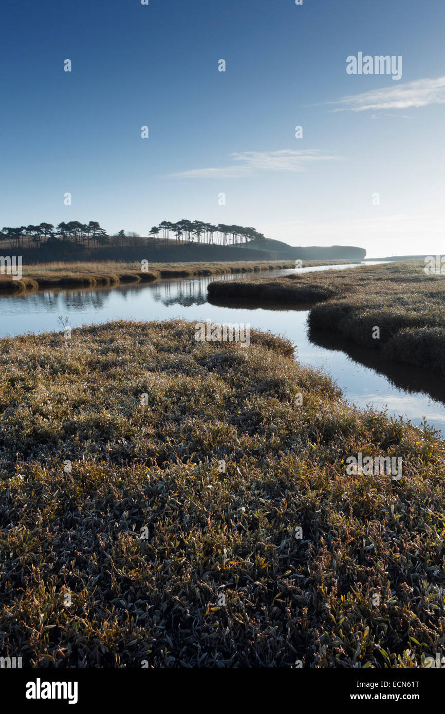 River Otter Estuary near Budleigh Salterton. Jurassic Coast World ...