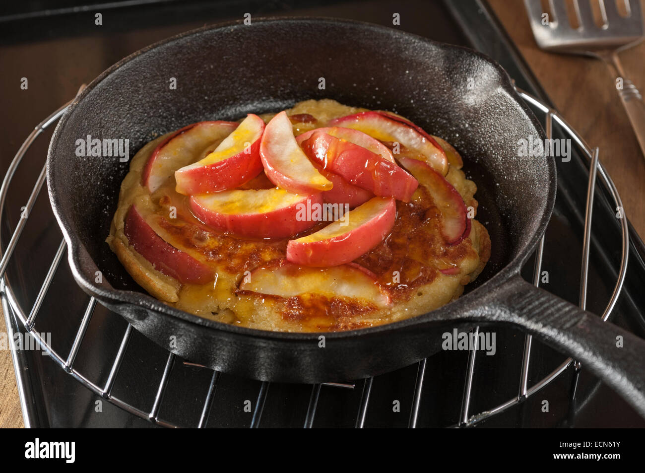 Apple pancakes. Apple griddle cakes. Fruit dessert Stock Photo - Alamy
