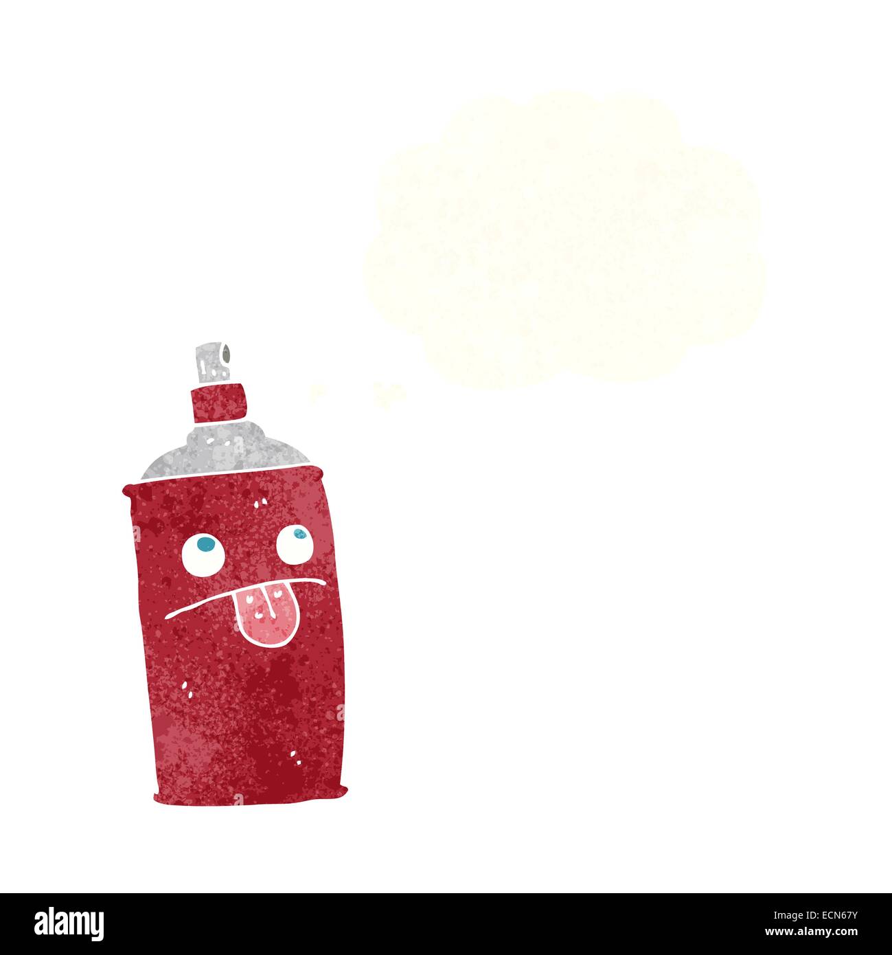 cartoon spray can with thought bubble Stock Vector Image & Art - Alamy
