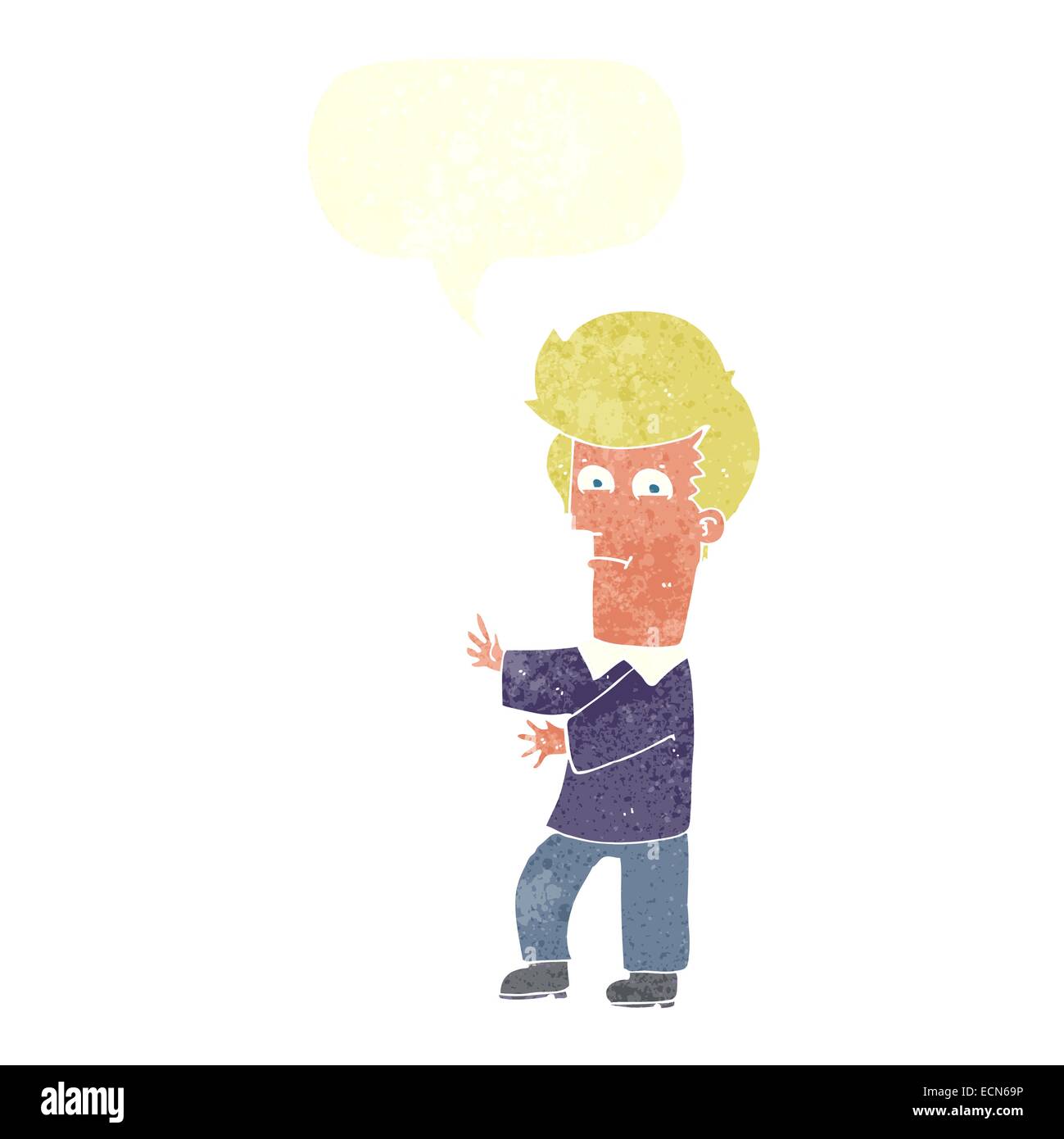 cartoon man gesturing wildly with speech bubble Stock Vector Image ...