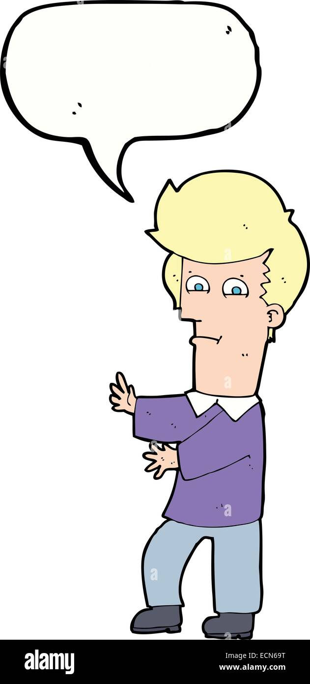 cartoon man gesturing wildly with speech bubble Stock Vector Image ...