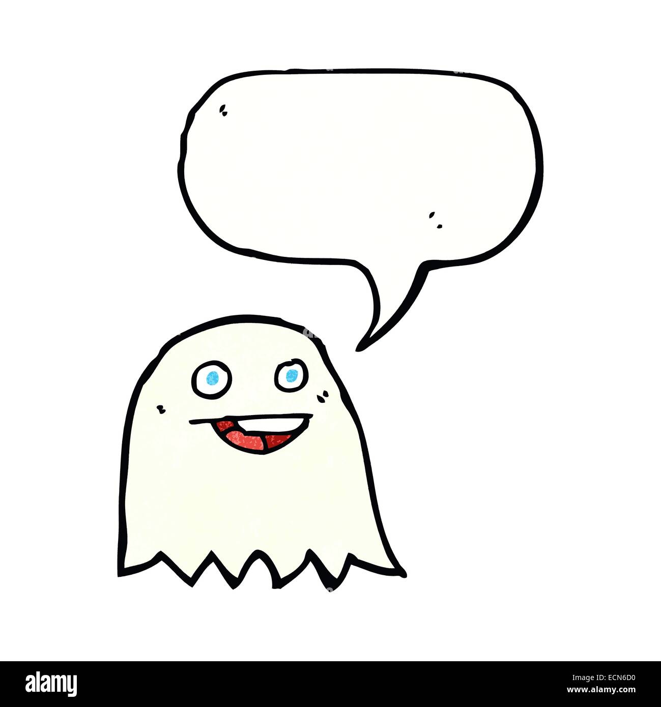 cartoon ghost with speech bubble Stock Vector Image & Art - Alamy