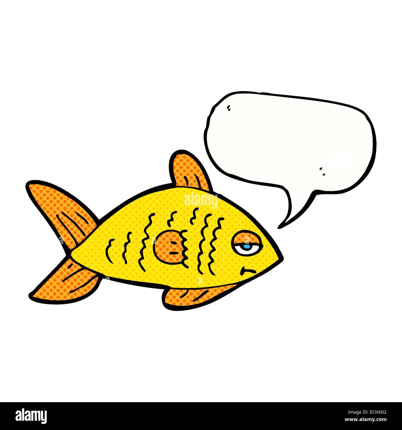 cartoon funny fish with speech bubble Stock Vector Image & Art - Alamy