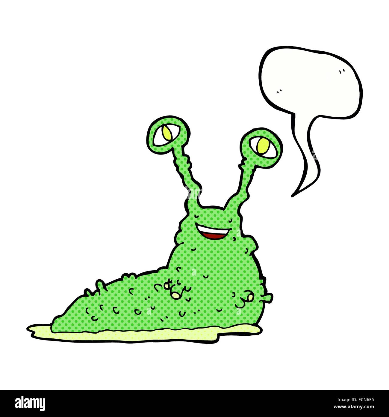 cartoon slug with speech bubble Stock Vector Image & Art - Alamy