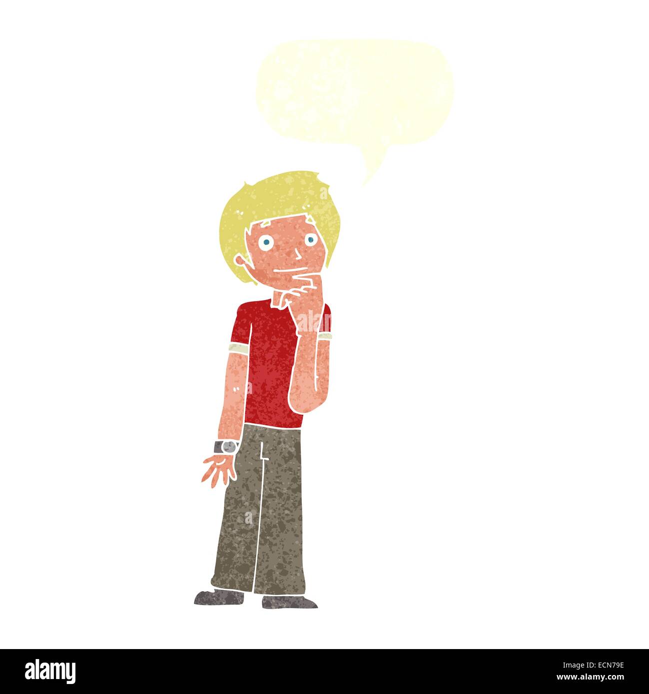 Cartoon boy wondering bubble hi-res stock photography and images - Alamy