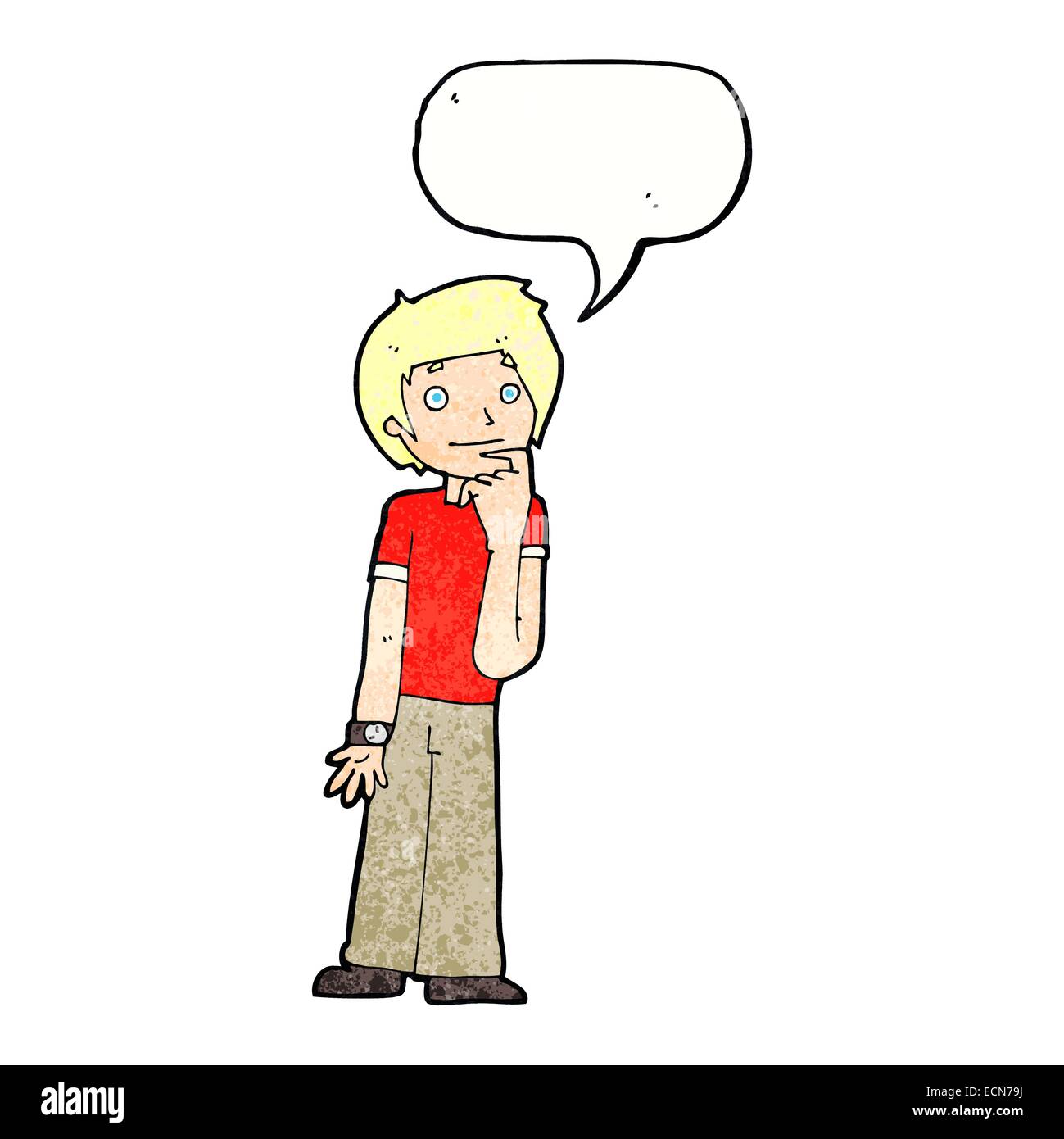 Cartoon boy wondering bubble hi-res stock photography and images - Alamy