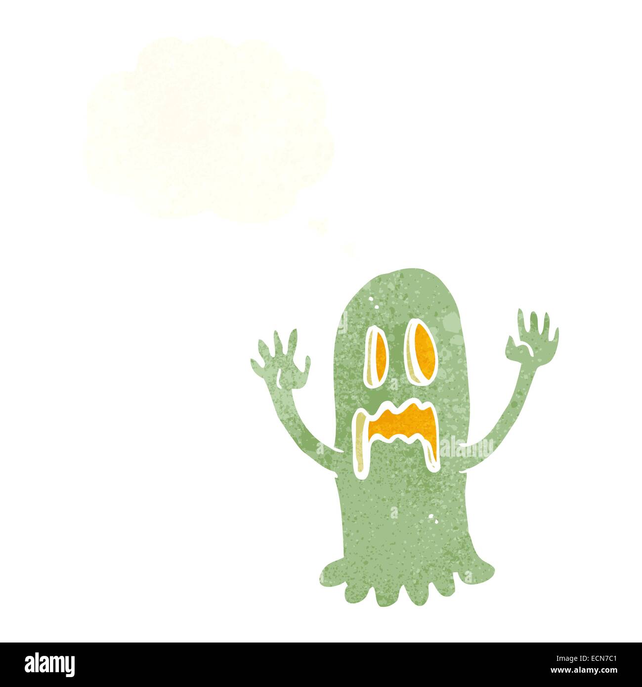 cartoon spooky ghost with thought bubble Stock Vector Image & Art - Alamy