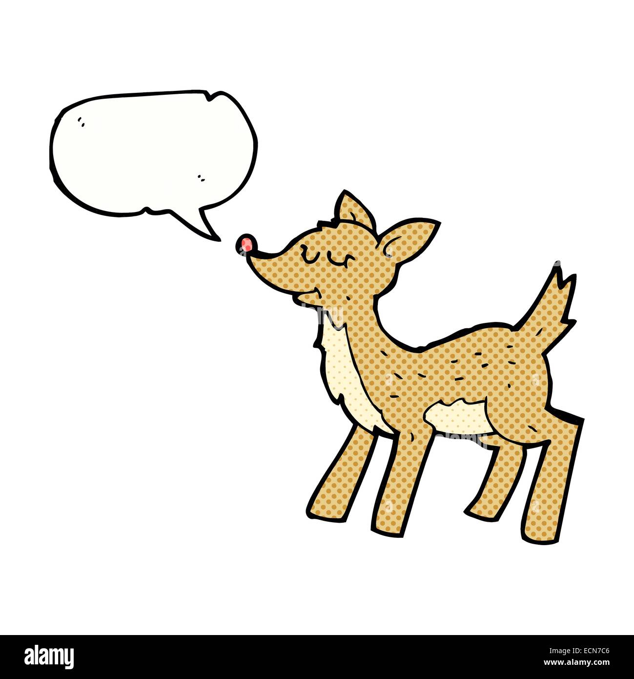 cute cartoon deer with speech bubble Stock Vector Image & Art - Alamy