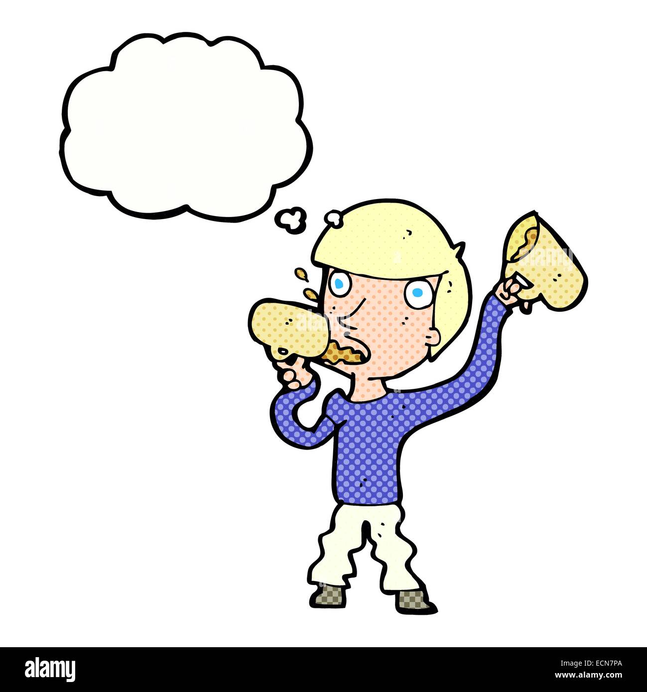 cartoon man drinking beer with thought bubble Stock Vector Image & Art ...