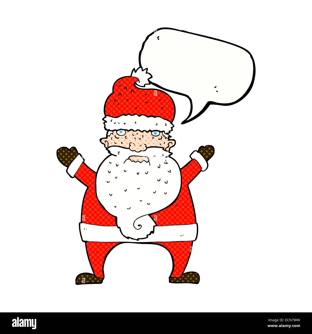 cartoon ugly santa claus with speech bubble Stock Vector Image & Art ...