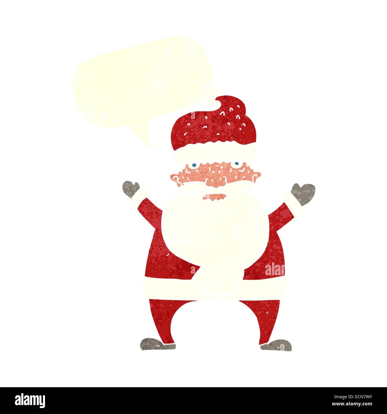 cartoon ugly santa claus with speech bubble Stock Vector Image & Art ...