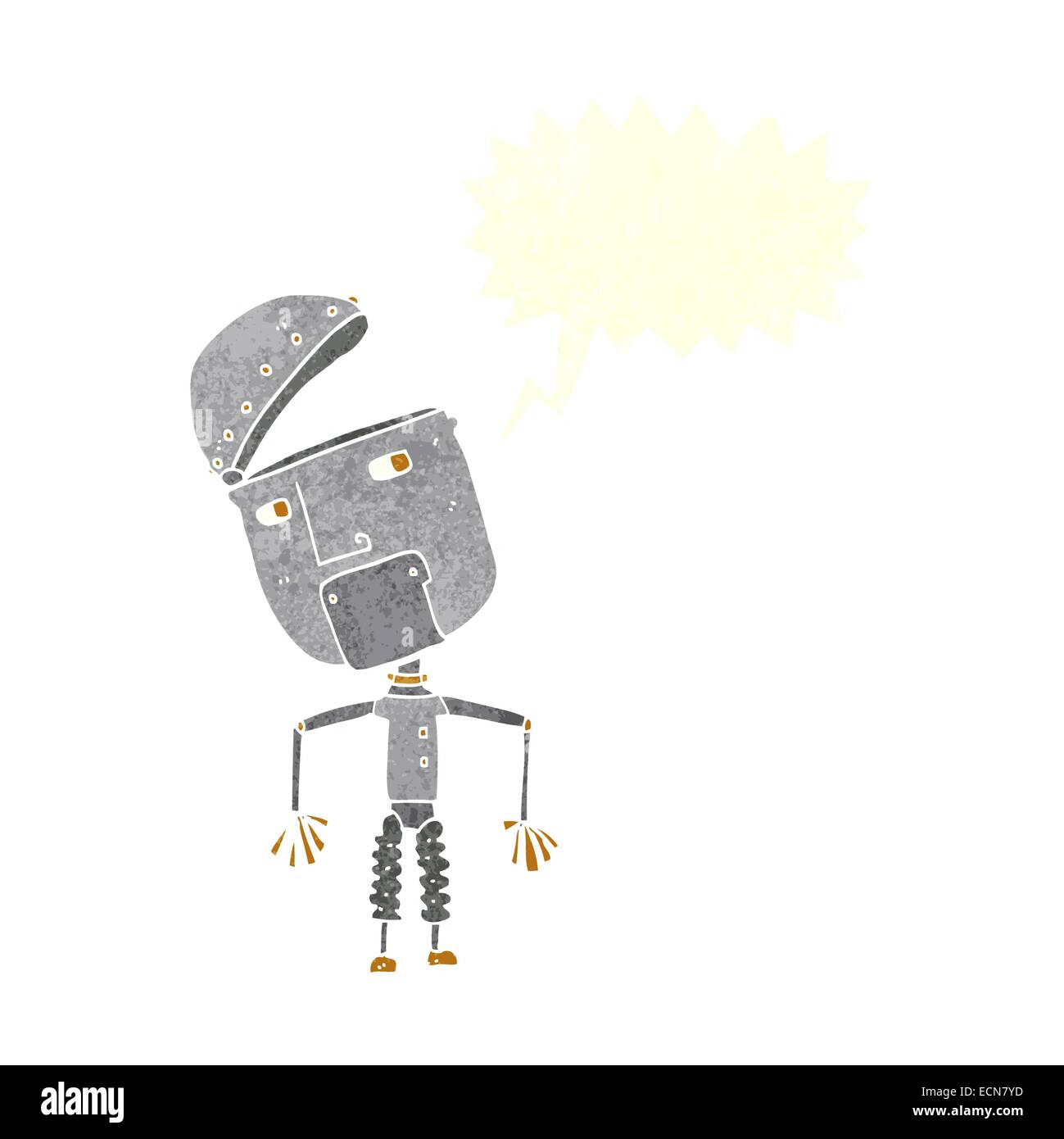 cartoon funny robot with speech bubble Stock Vector Image & Art - Alamy
