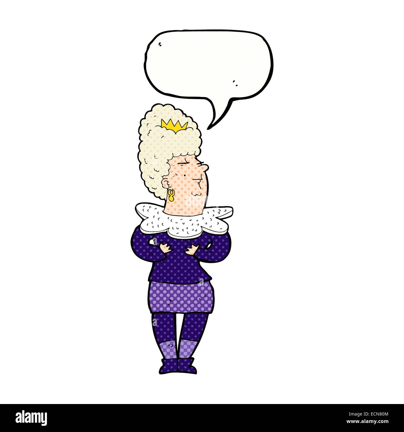 cartoon aristocratic woman with speech bubble Stock Vector Image & Art ...