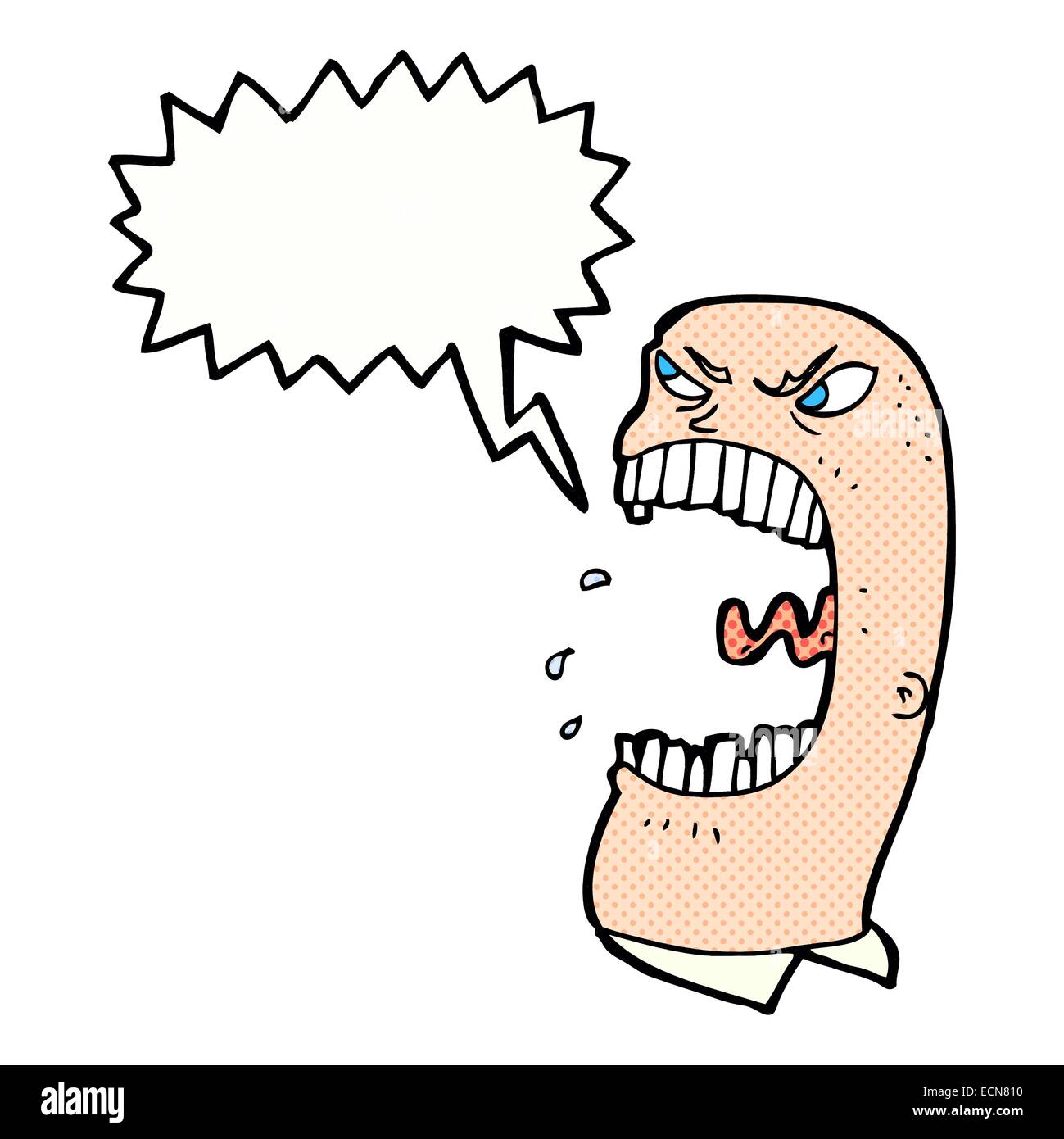 cartoon furious man shouting with speech bubble Stock Vector Image ...