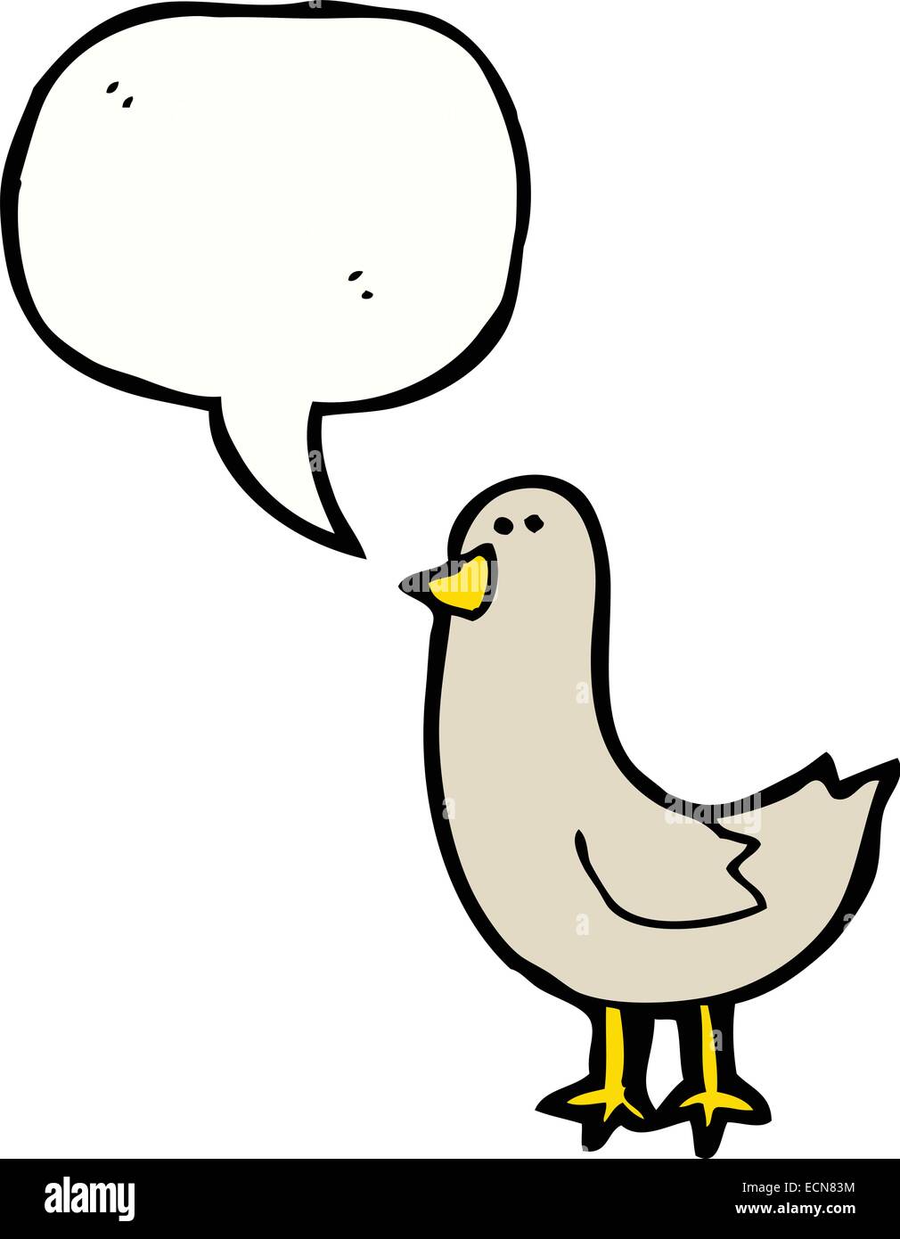 cartoon bird with speech bubble Stock Vector Image & Art - Alamy