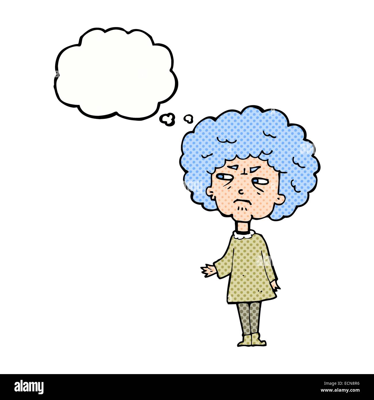 Creepy Old Lady Cartoon