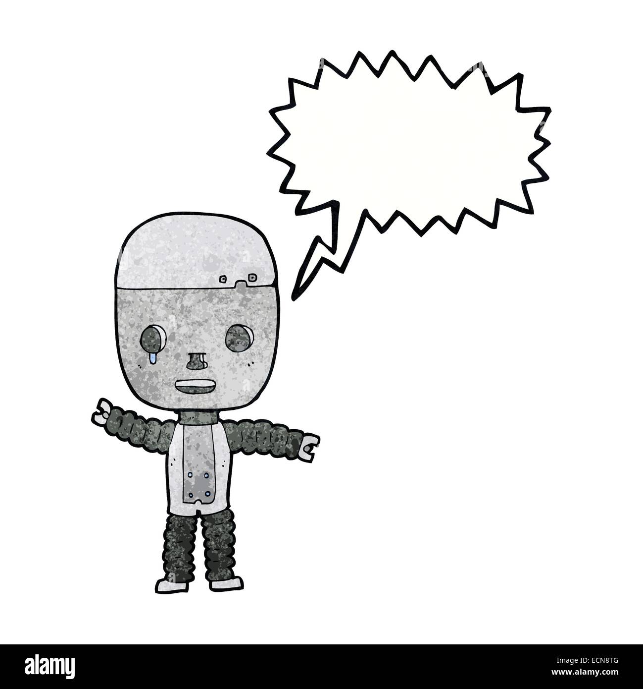 cartoon robot with speech bubble Stock Vector Image & Art - Alamy