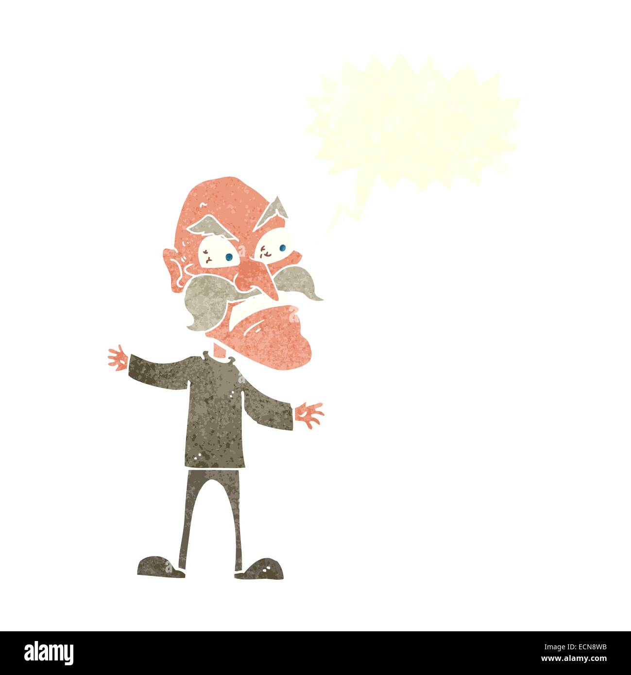 cartoon angry old man with speech bubble Stock Vector Image & Art - Alamy