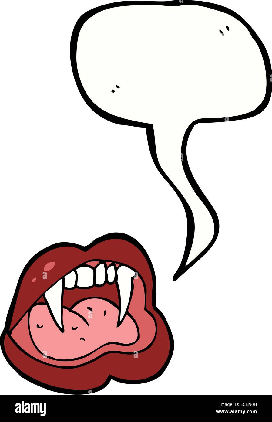 cartoon vampire lips with speech bubble Stock Vector Image & Art - Alamy