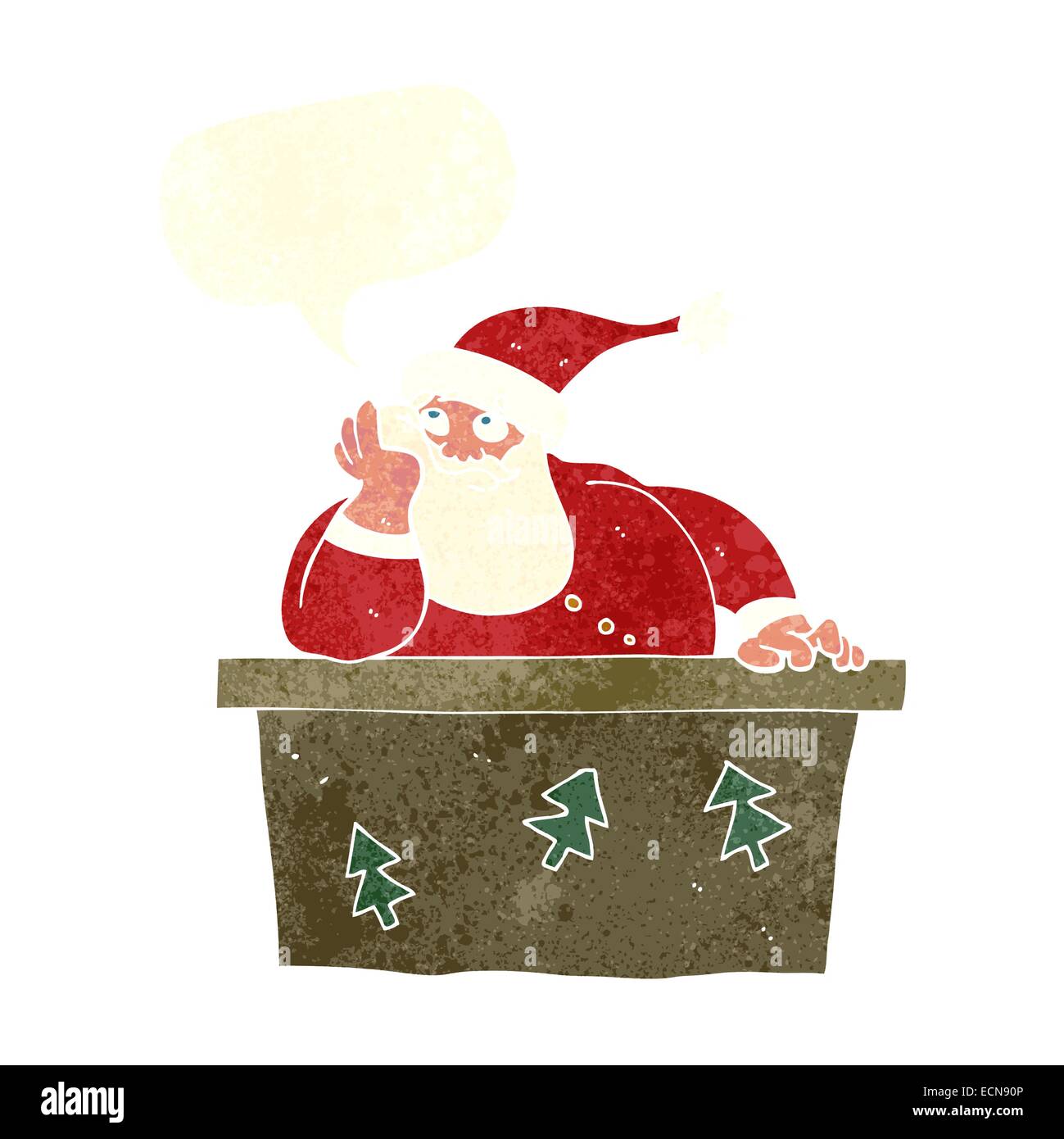 cartoon bored santa claus with speech bubble Stock Vector Image & Art ...