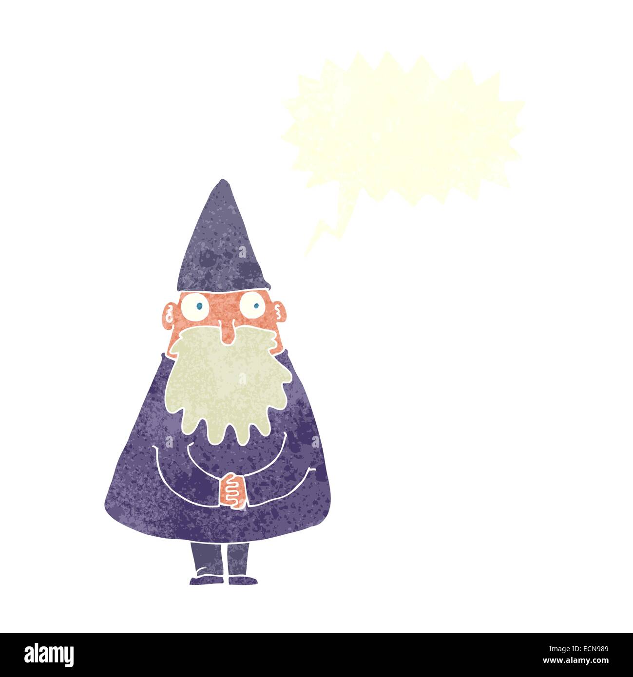 cartoon wizard with speech bubble Stock Vector Image & Art - Alamy