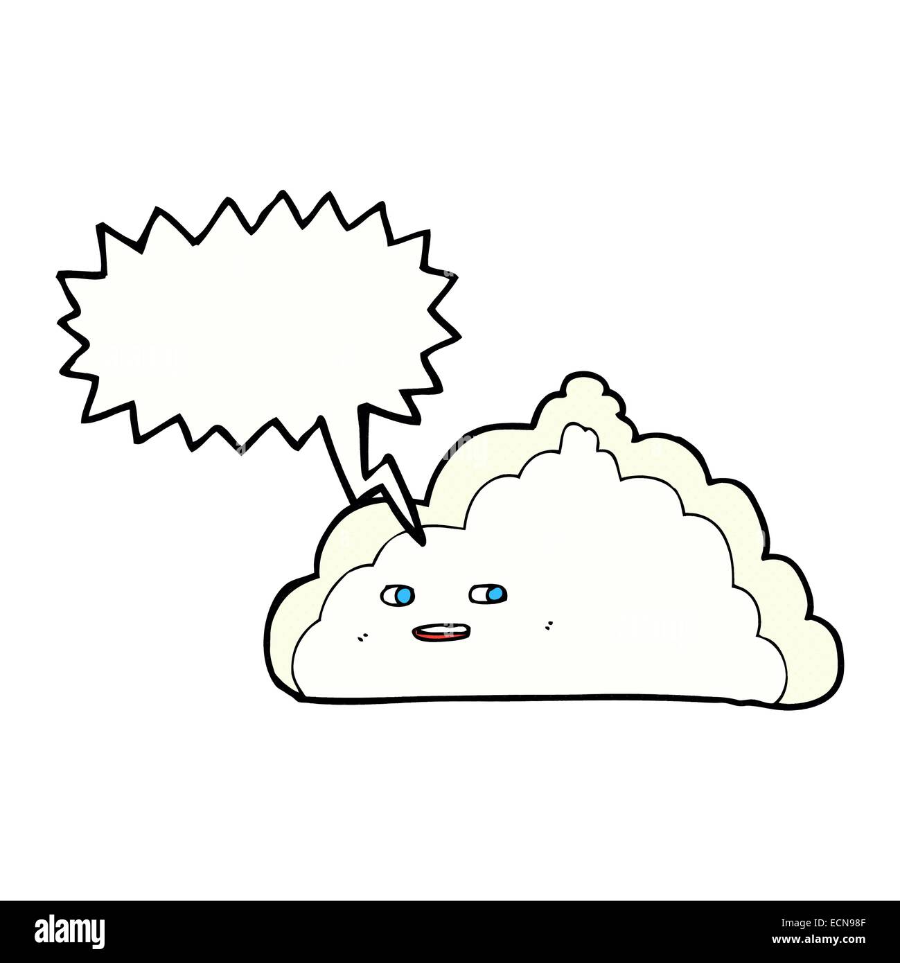 cartoon cloud with speech bubble Stock Vector Image & Art - Alamy