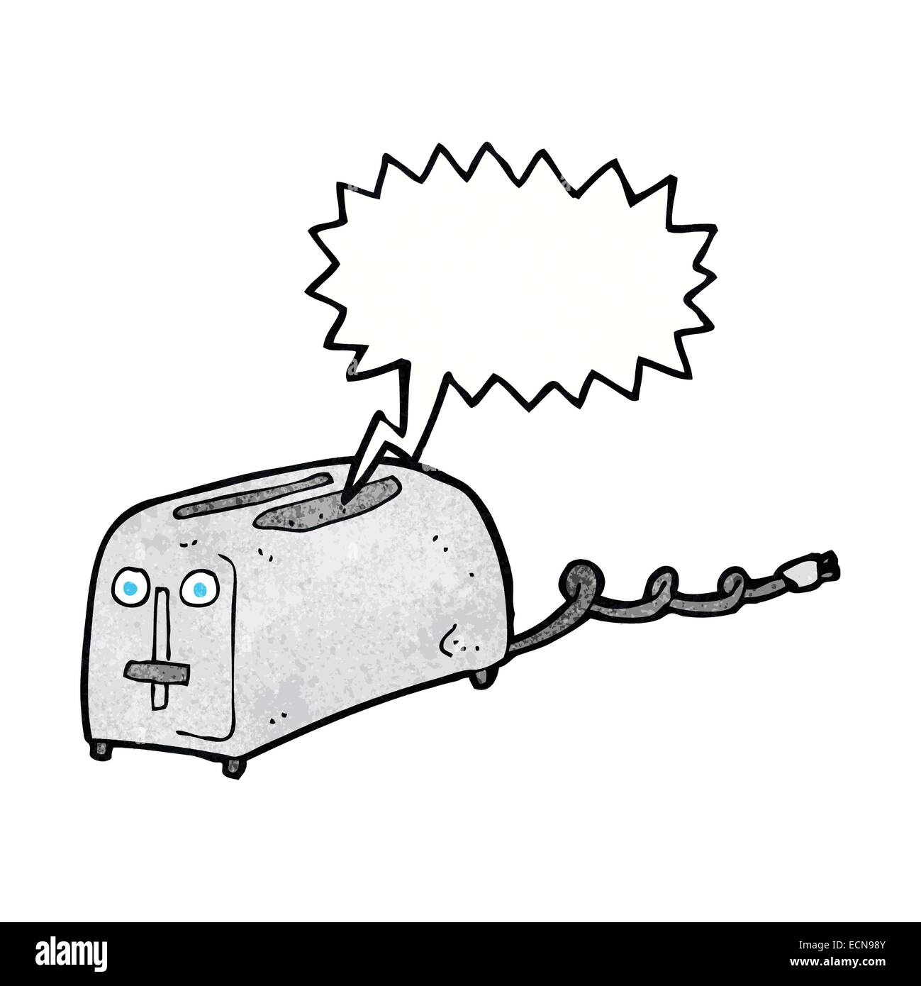 cartoon toaster with speech bubble Stock Vector Image & Art - Alamy