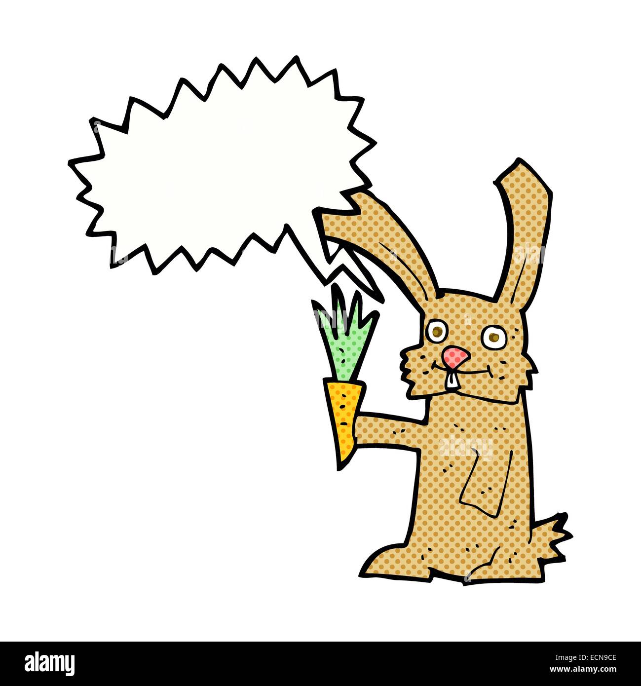 Cartoon rabbit carrot speech Stock Vector Images - Alamy