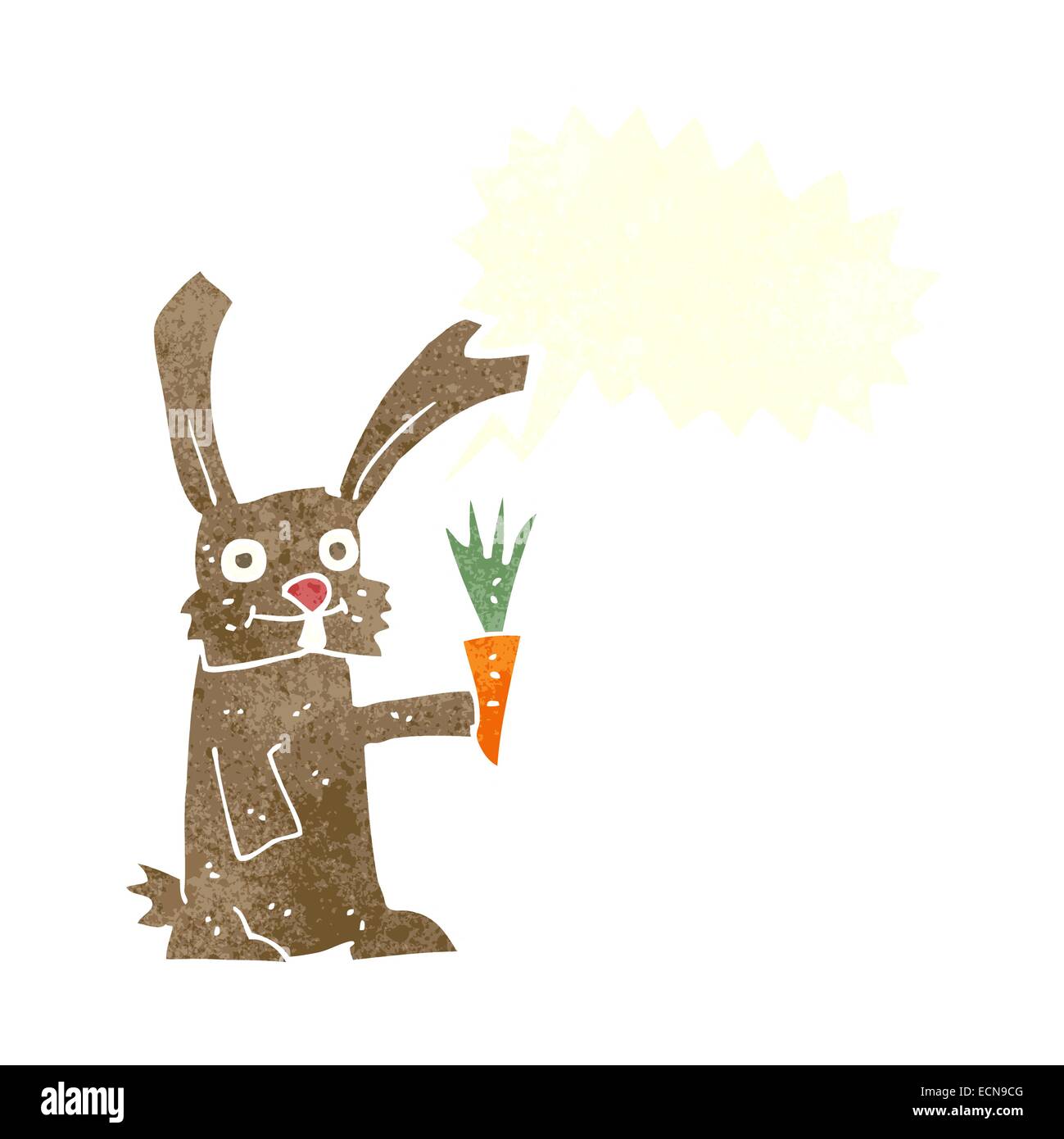 Cartoon rabbit carrot speech Stock Vector Images - Alamy