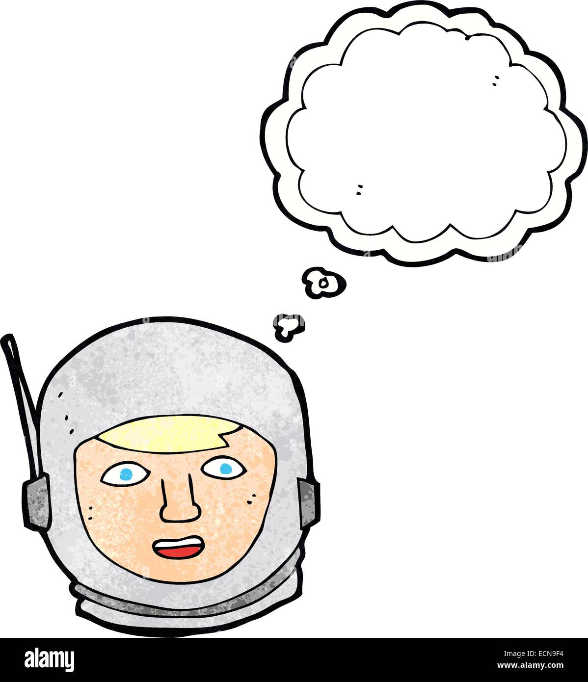 cartoon astronaut head with thought bubble Stock Vector Image & Art - Alamy