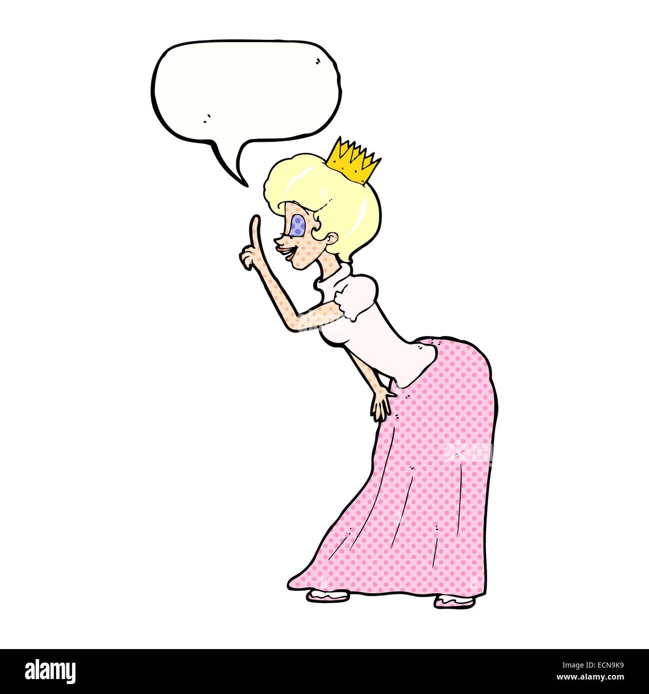cartoon princess with speech bubble Stock Vector Image & Art - Alamy