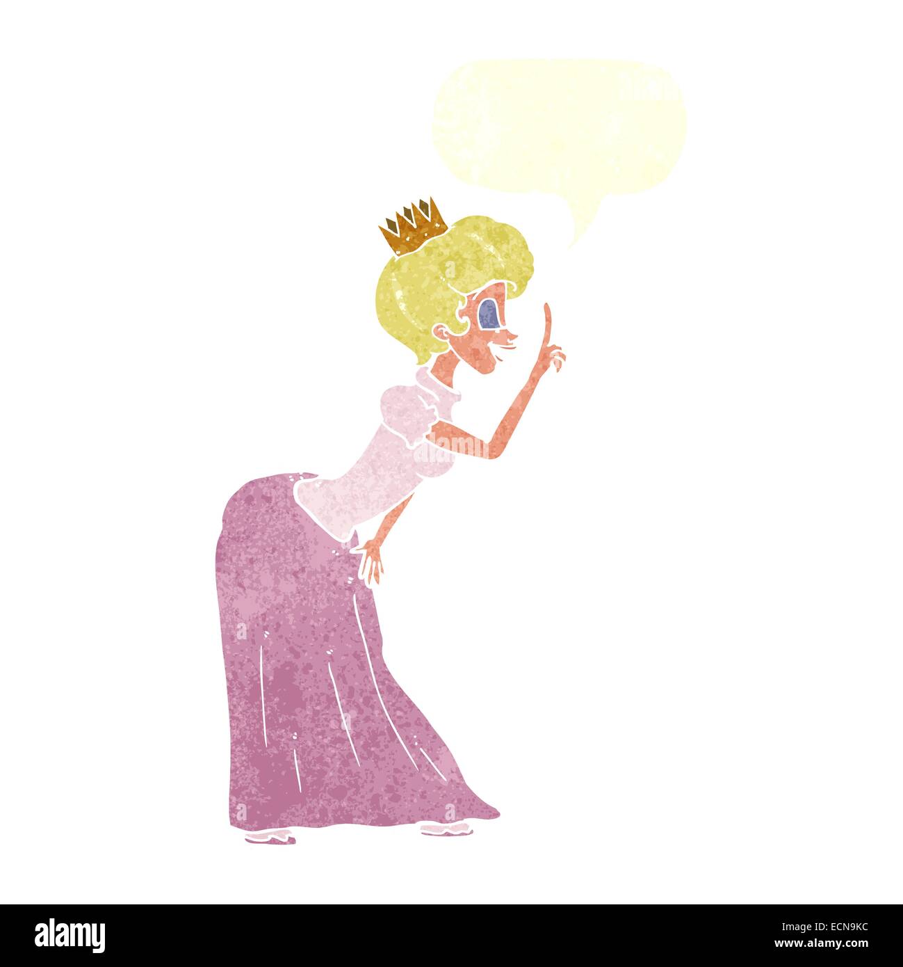 cartoon princess with speech bubble Stock Vector Image & Art - Alamy