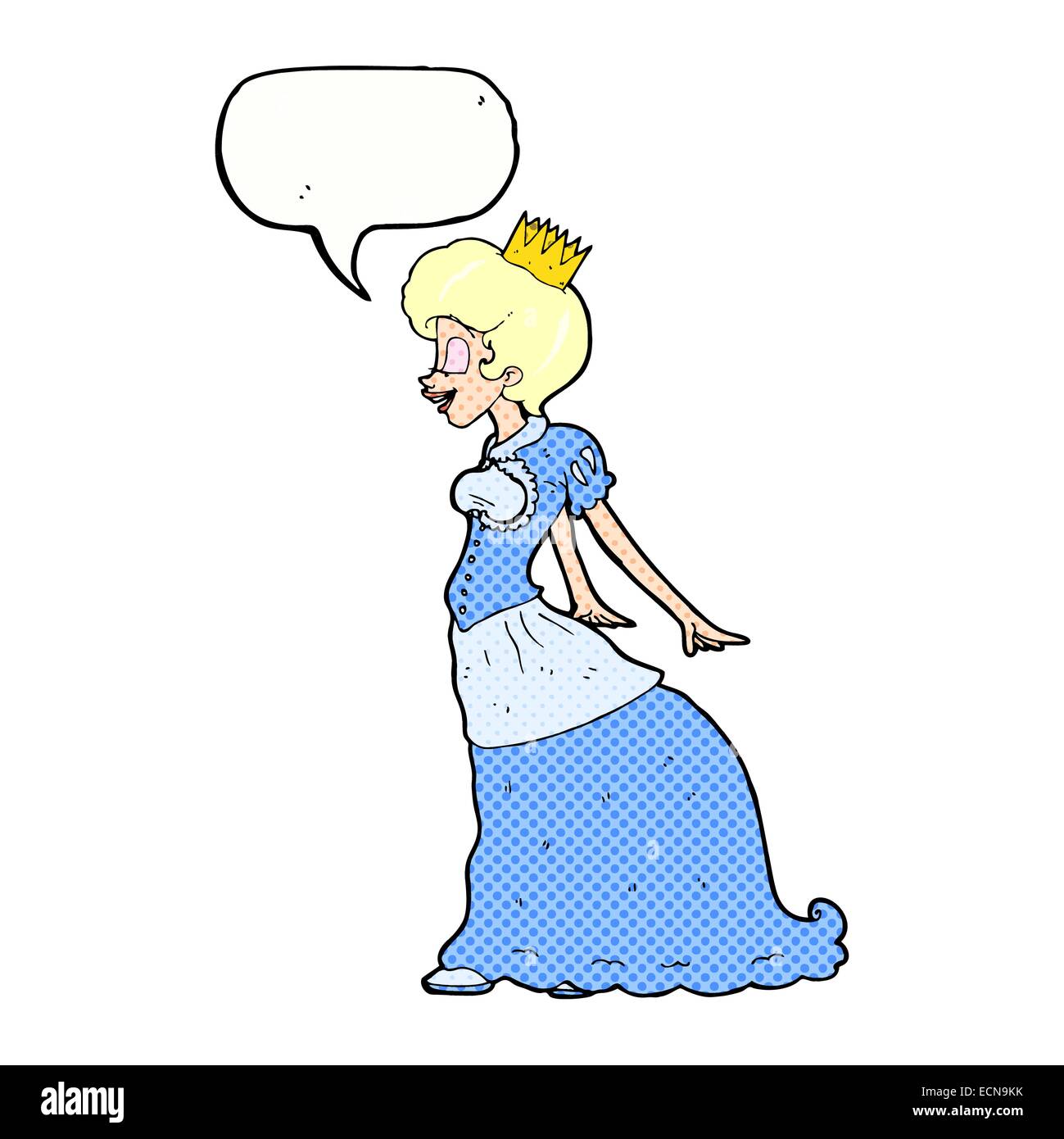 cartoon princess with speech bubble Stock Vector Image & Art - Alamy
