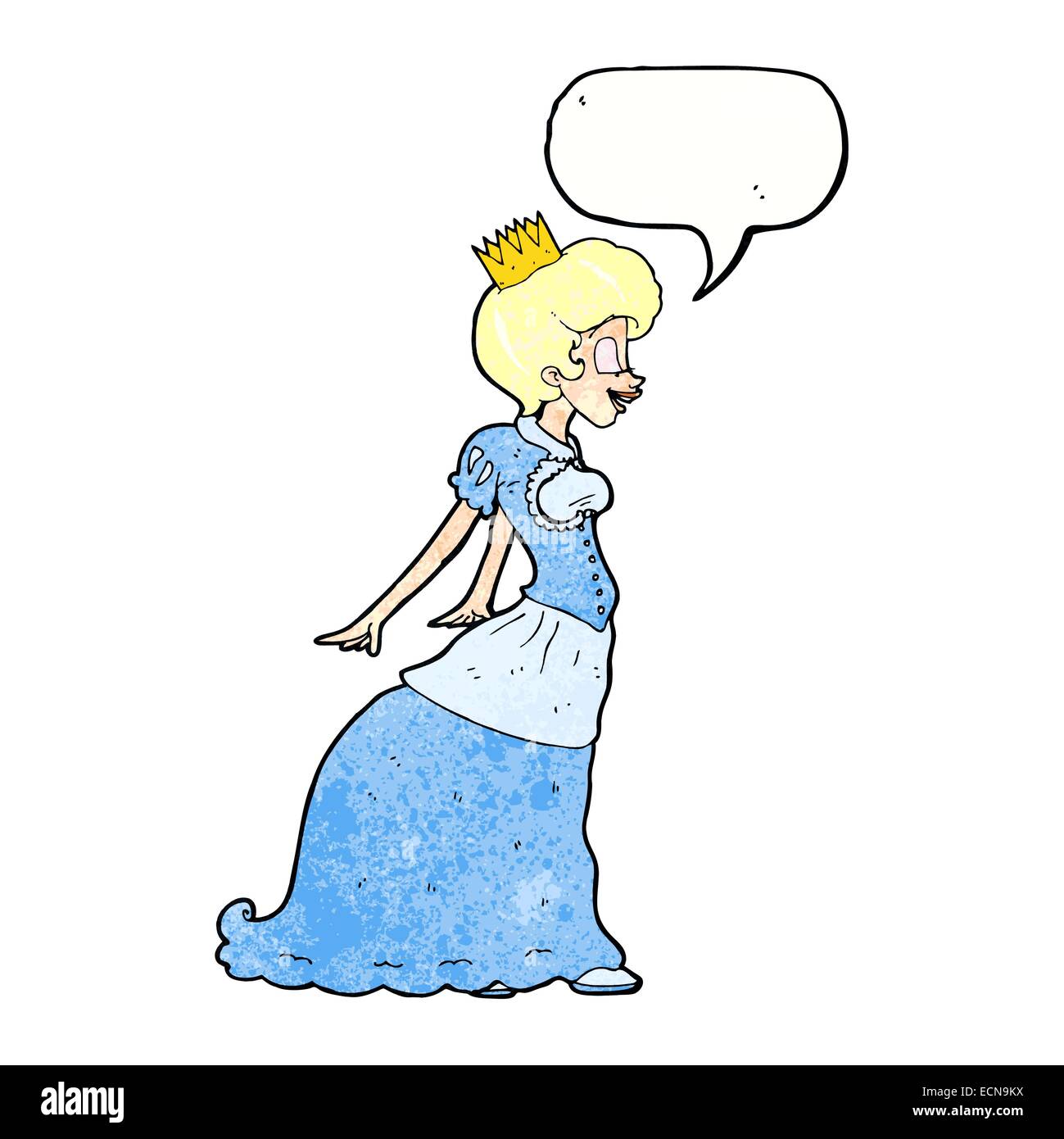 cartoon princess with speech bubble Stock Vector Image & Art - Alamy