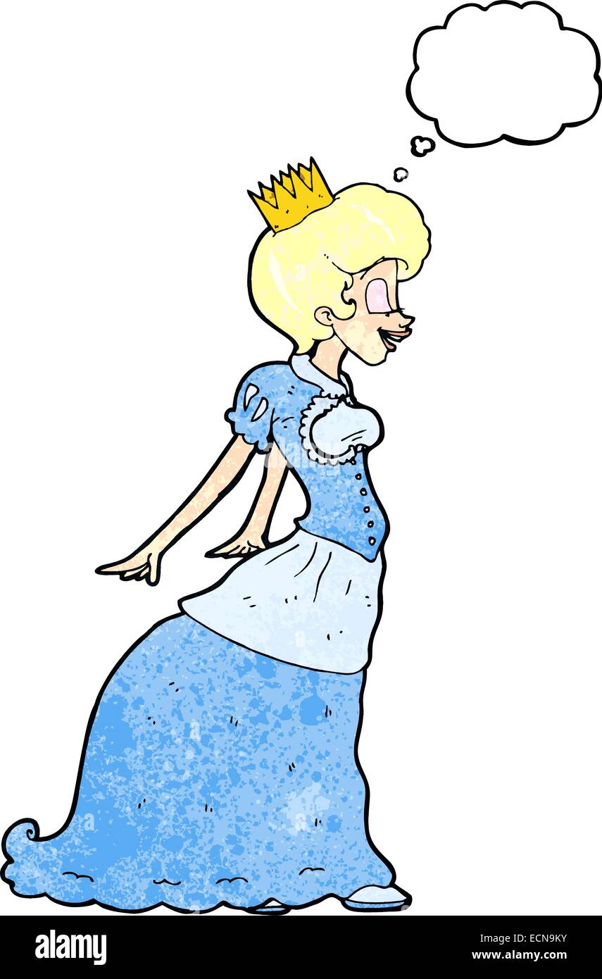 cartoon princess with thought bubble Stock Vector Image & Art - Alamy