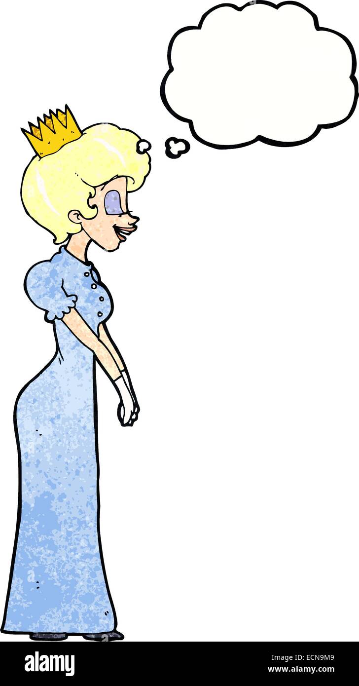 cartoon princess with thought bubble Stock Vector Image & Art - Alamy