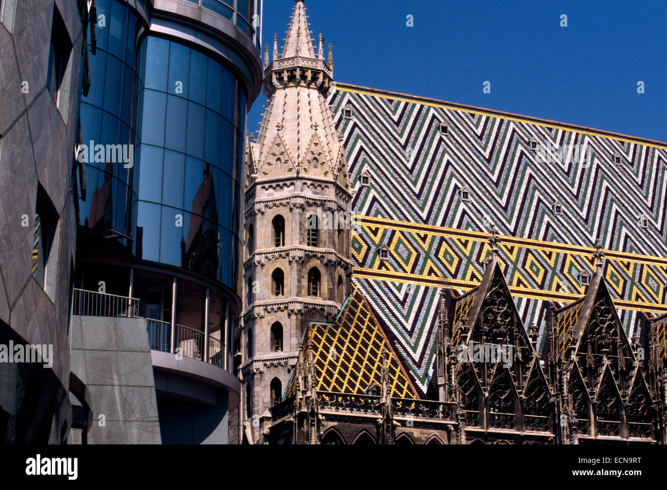 Austria, Vienna, Haas House and St. Stephens Cathedral Stock Photo - Alamy
