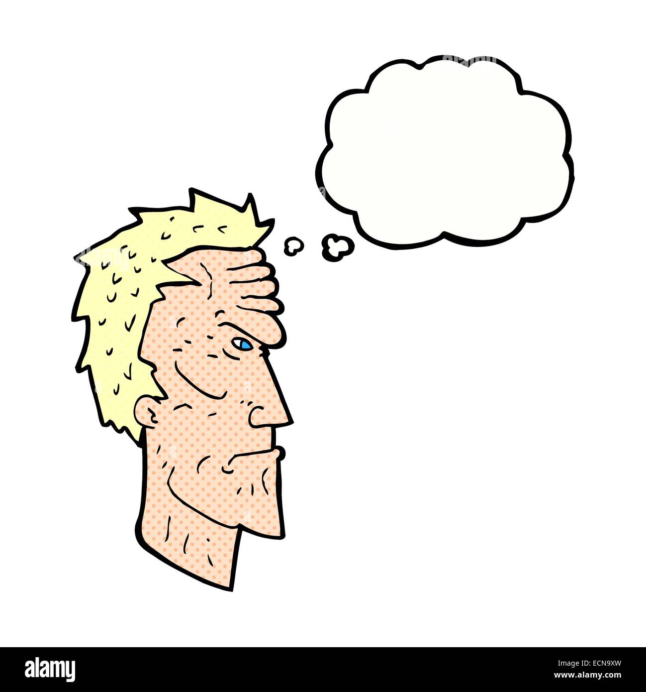 cartoon angry face with thought bubble Stock Vector Image & Art - Alamy