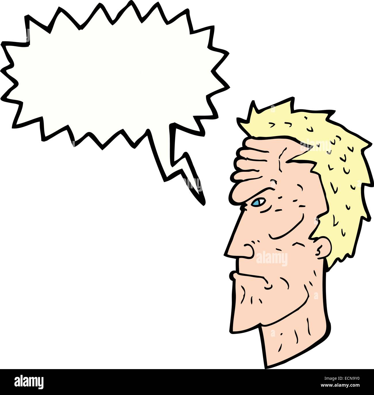 cartoon angry face with speech bubble Stock Vector Image & Art - Alamy