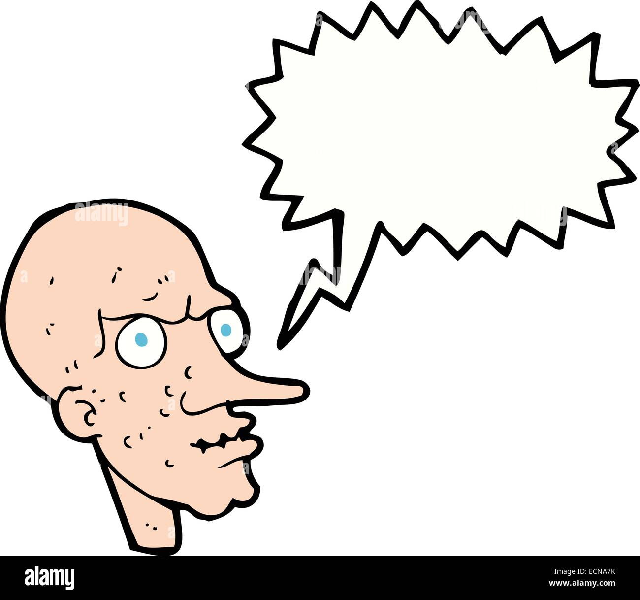 cartoon evil old man with speech bubble Stock Vector Image & Art - Alamy