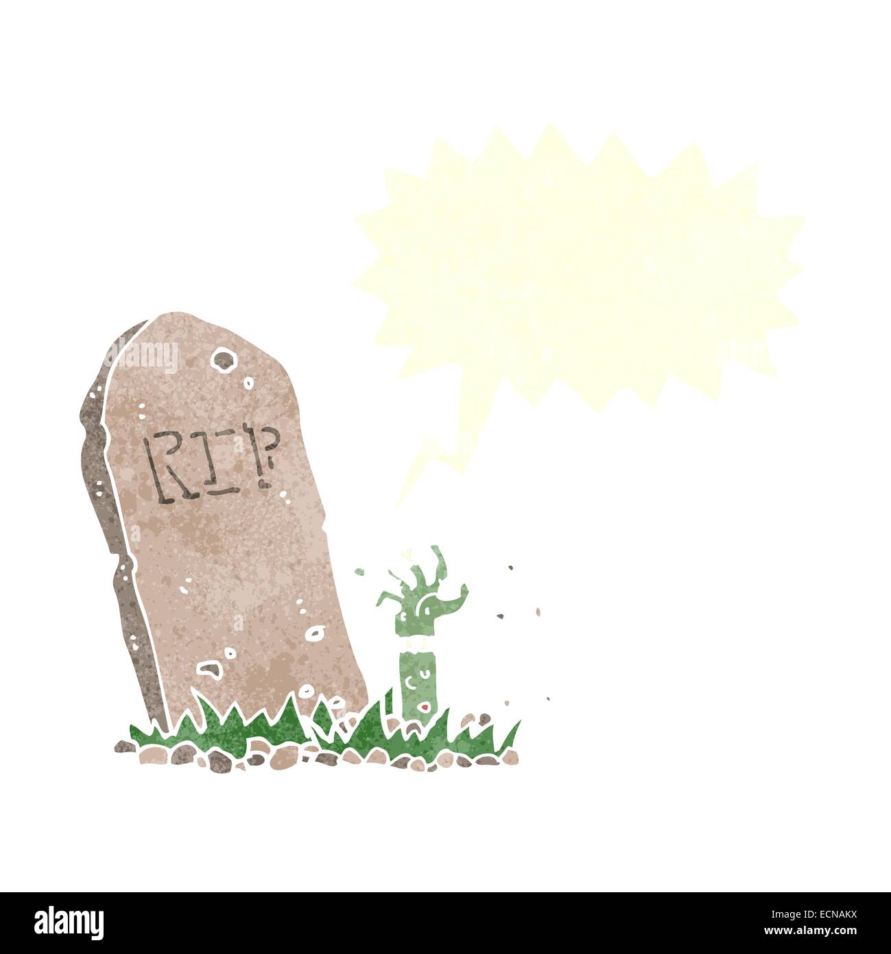 Cartoon zombie rising from grave Stock Vector Images - Alamy