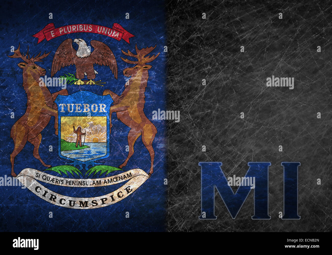 Michigan old flag hi-res stock photography and images - Alamy